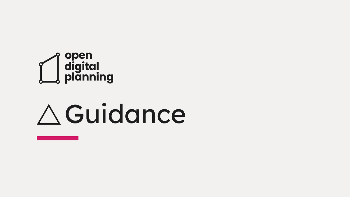 Guidance service | Open Digital Planning